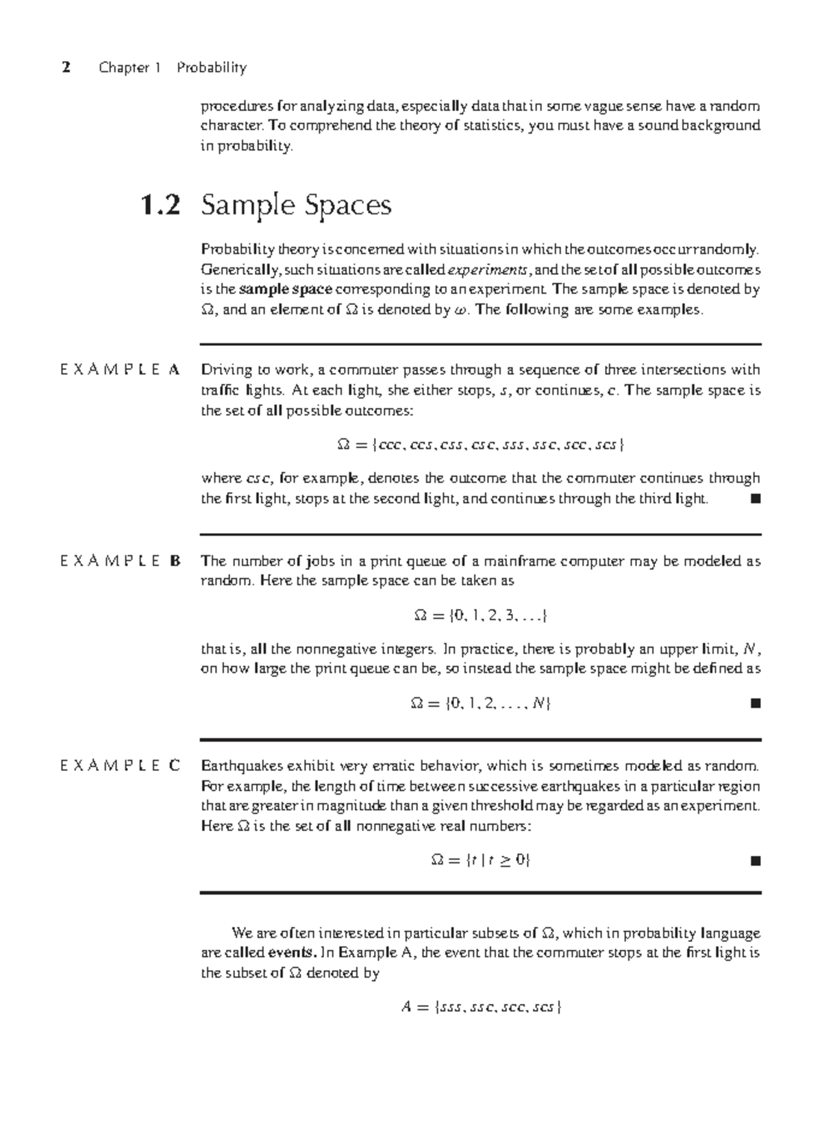 Mathematical Statistics (3ed) - Chapter 1: Probability Procedures - Studocu