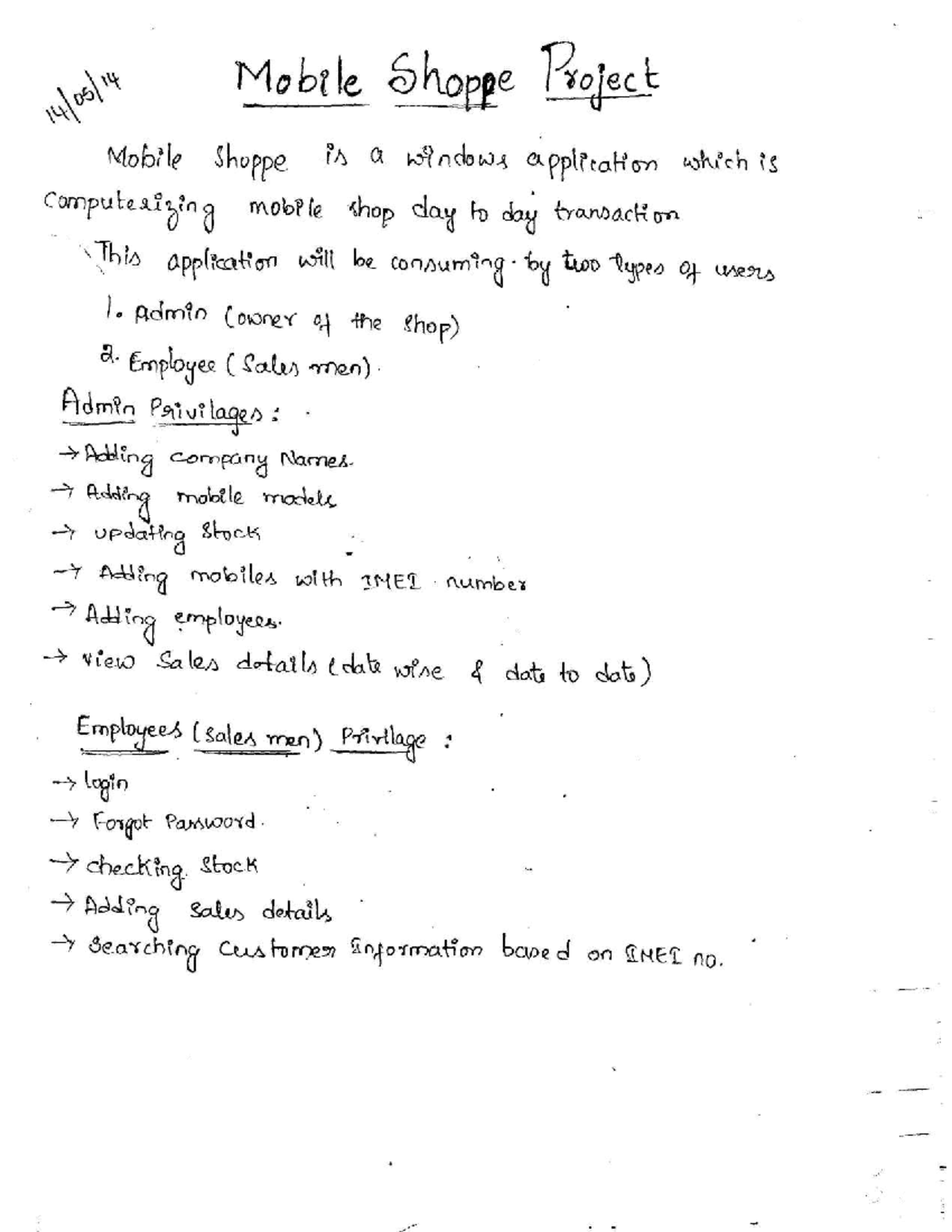 Mobile Shoppe Project: Windows App for Managing Mobile Transactions ...