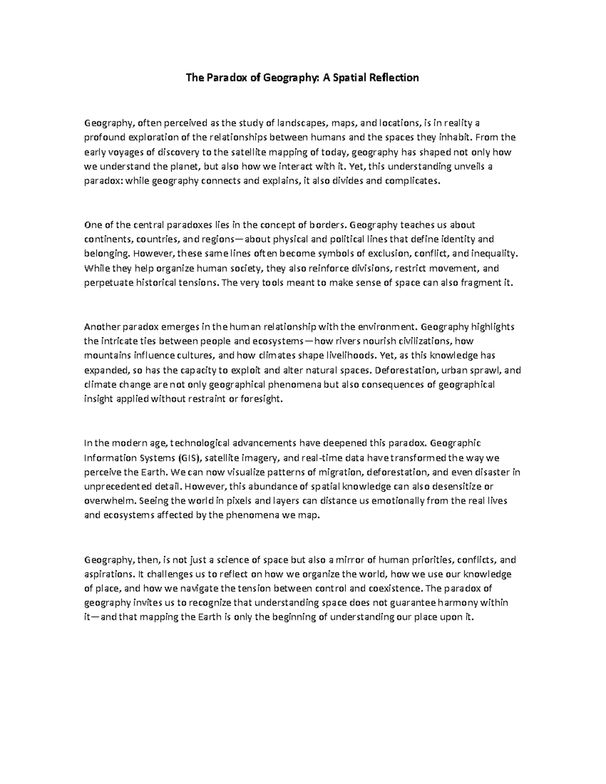 Geography Insight - Resumen Geografia Física - The Paradox of Geography ...