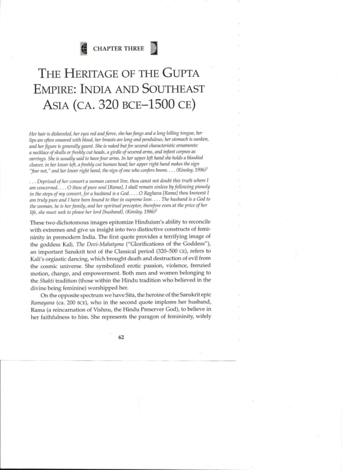 CHAPTER THREE: THE HERITAGE OF THE GUPTA EMPIRE (CA. 320 CE) - Studocu