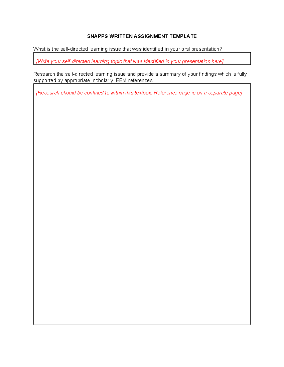 FNP NR511 Snapps Template for Written Assignment 09-2019 - Community ...