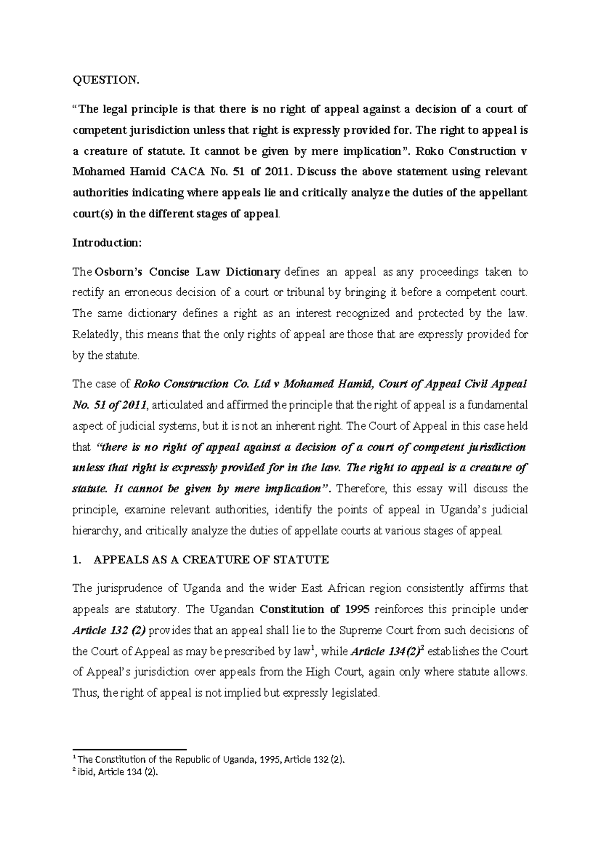 CP II - The Nature of Appeals: Statutory Rights and Court Duties - Studocu