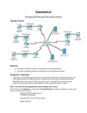 Practical 8 - Computer Network - Practical:- AIM:-create a mesh topology using Cisco packet ...