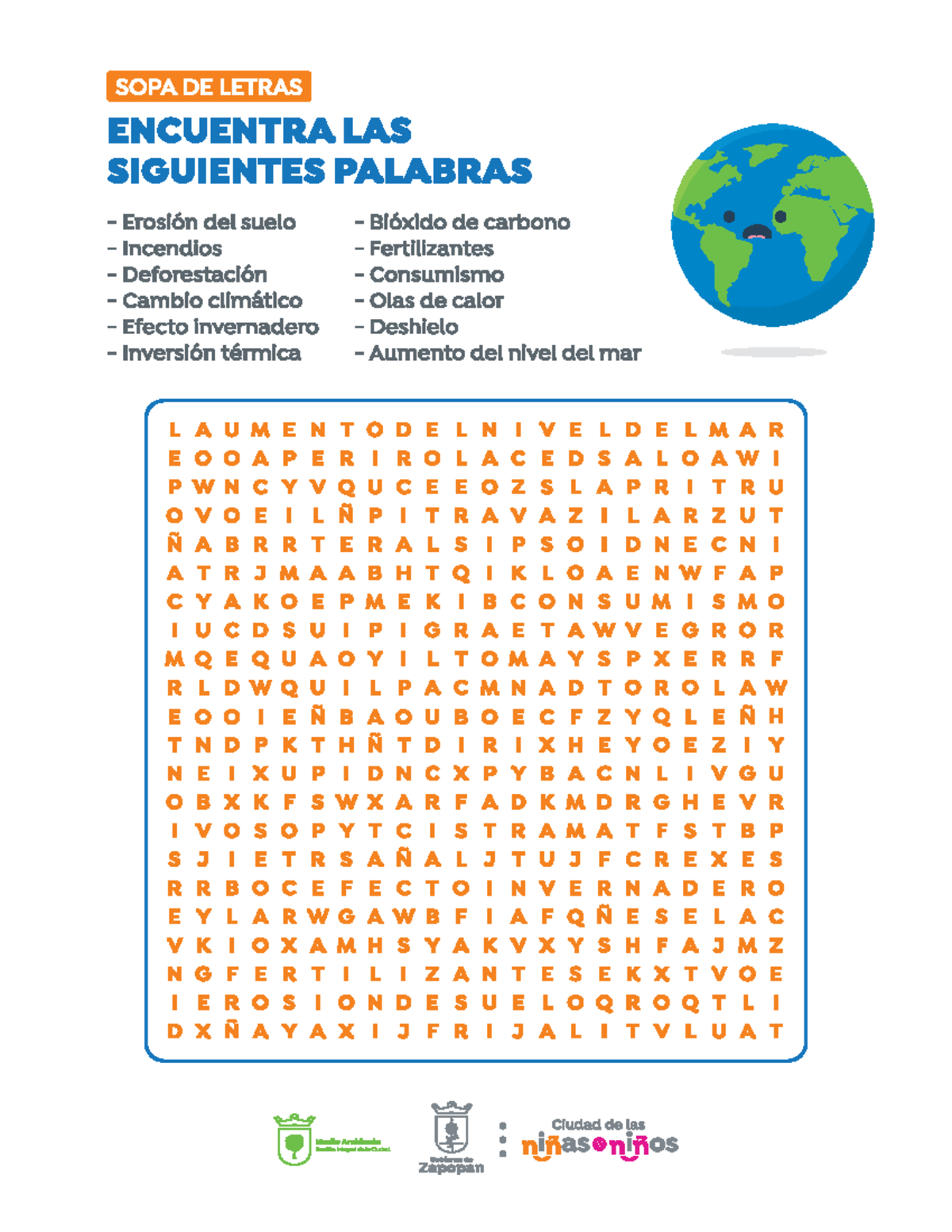Sopa De Letras Sobre El Suelo
