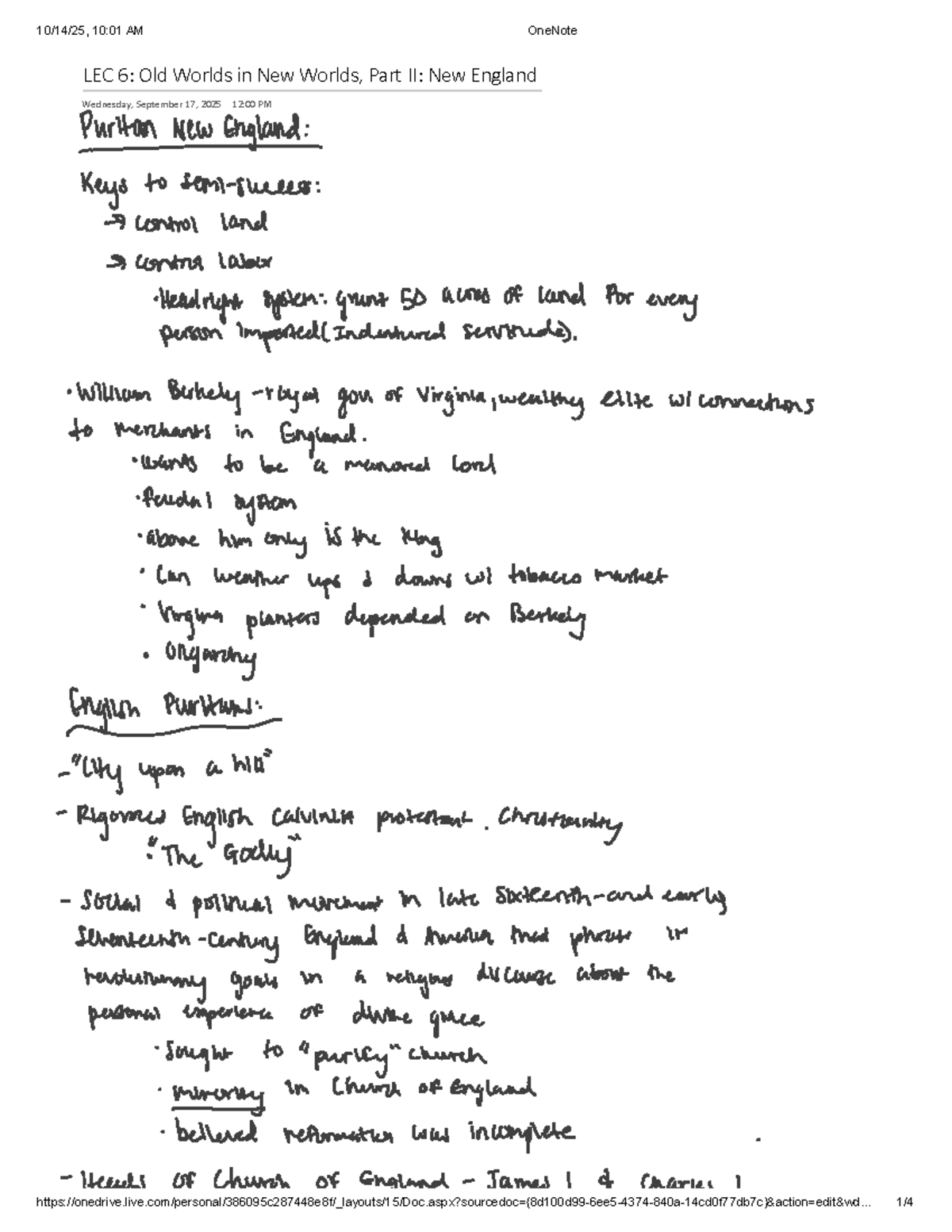 Old Worlds in New Worlds: LEC 6 Notes - New England Overview - HISTORY ...
