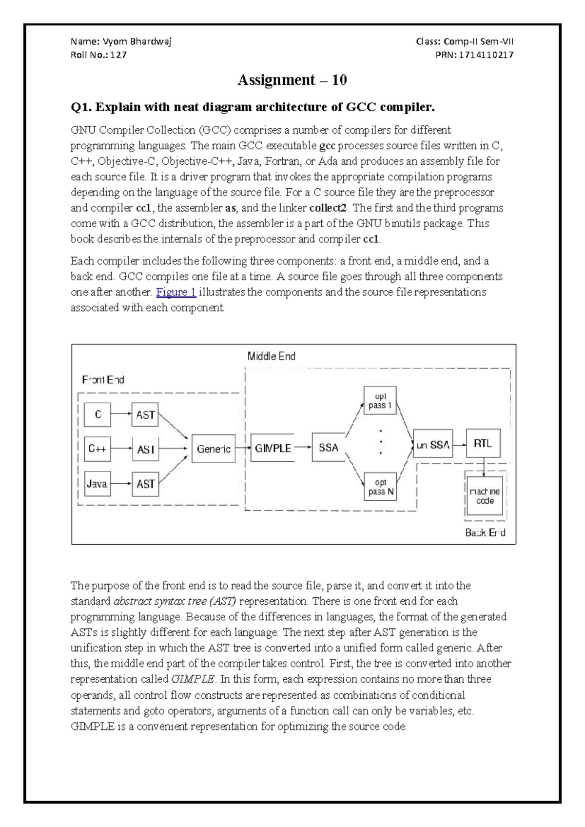 Assignments-1 - Lecture notes 18-19 - Compiler Design - BVP - Studocu