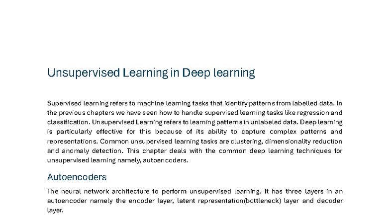915. Autoencoders in Deep Learning: Unsupervised Learning Techniques ...