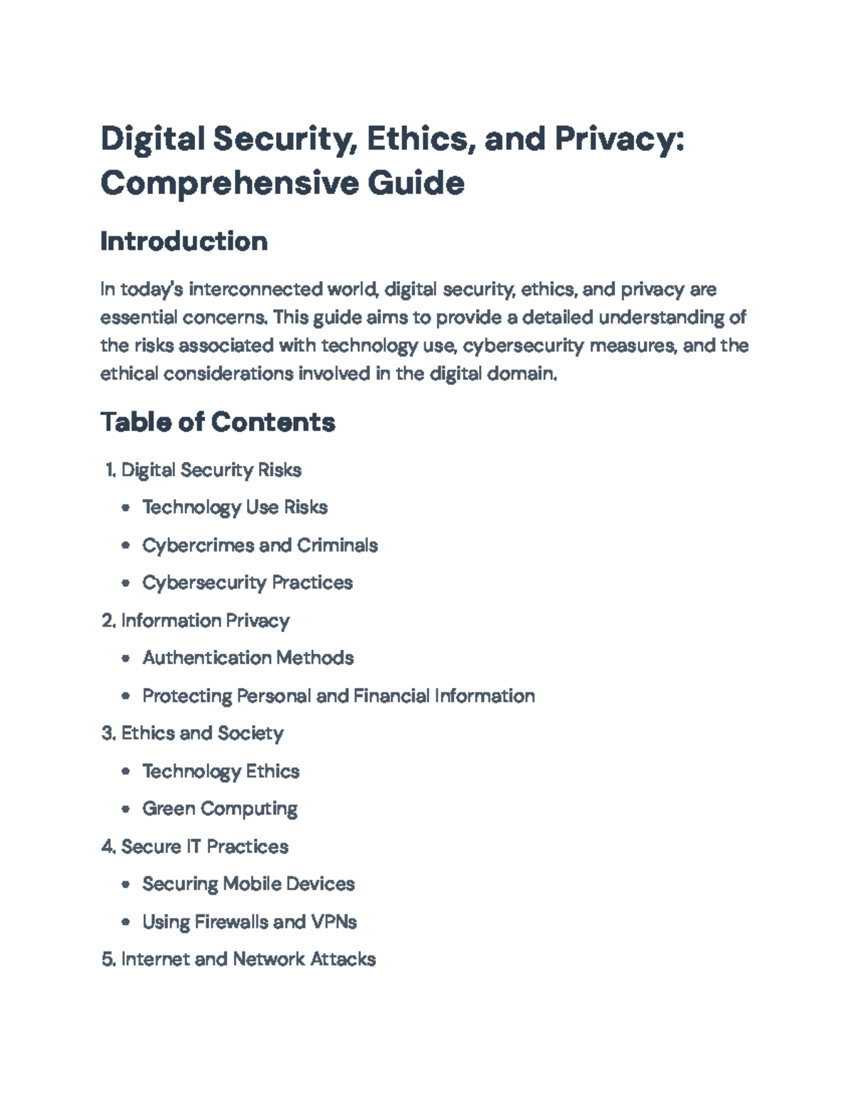 Digital Security, Ethics, and Privacy: A Comprehensive Guide - Digital ...