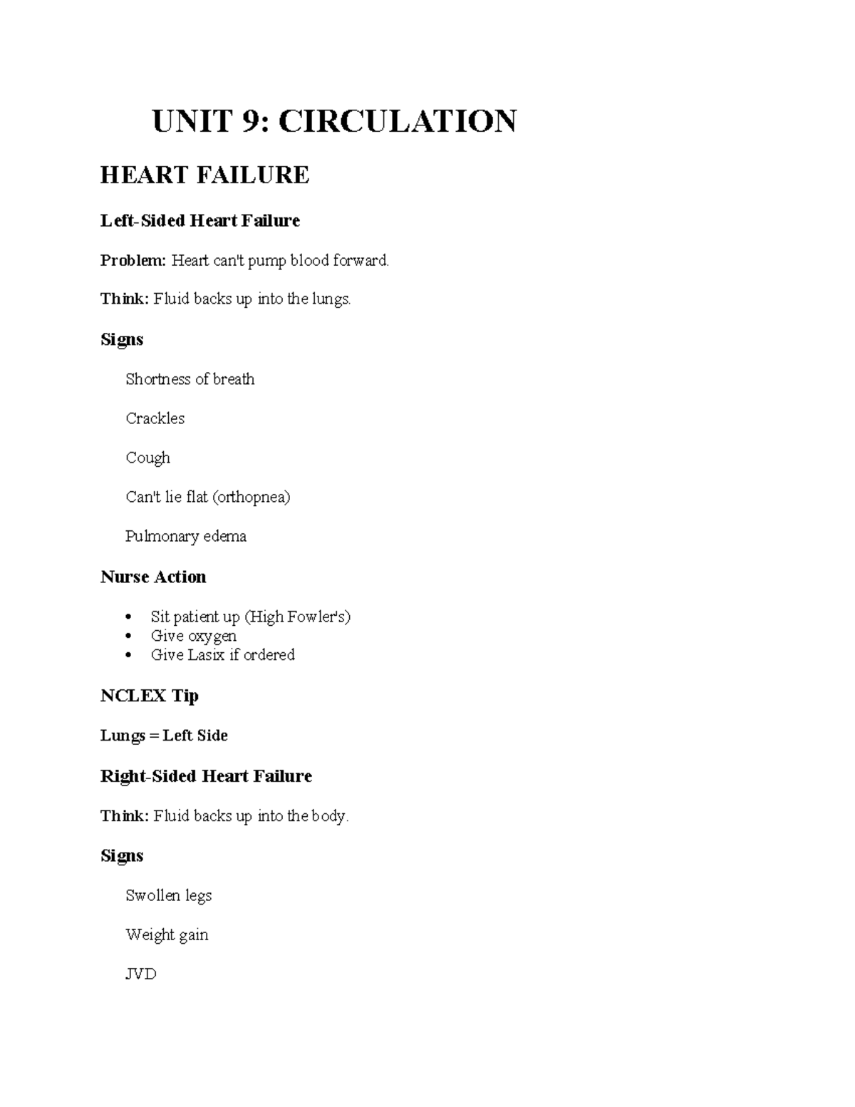 3130 Final Exam Study Guide: Heart Failure & Oxygenation Insights - Studocu