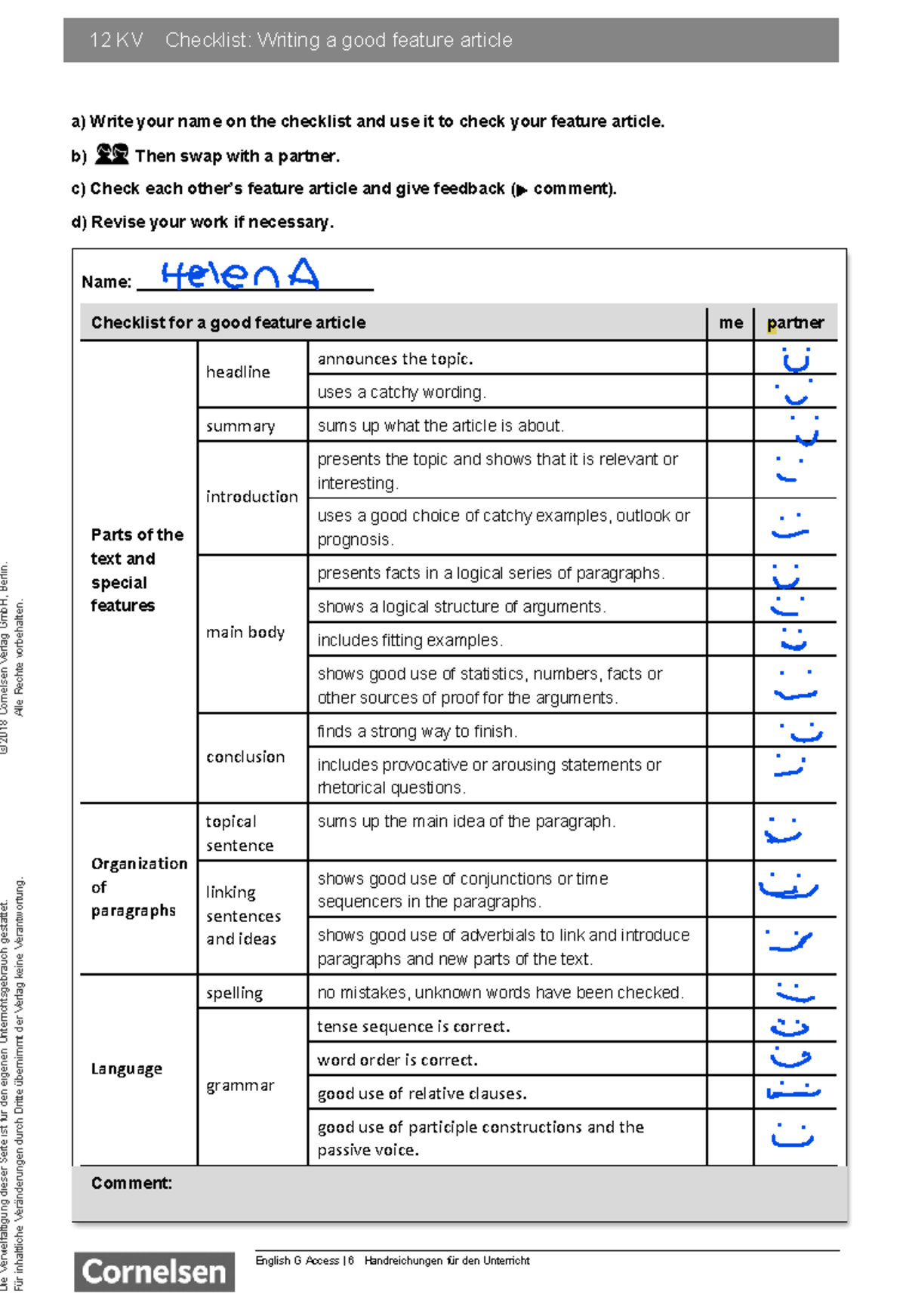 KV 12 Checklist for Crafting Effective Feature Articles - Studocu
