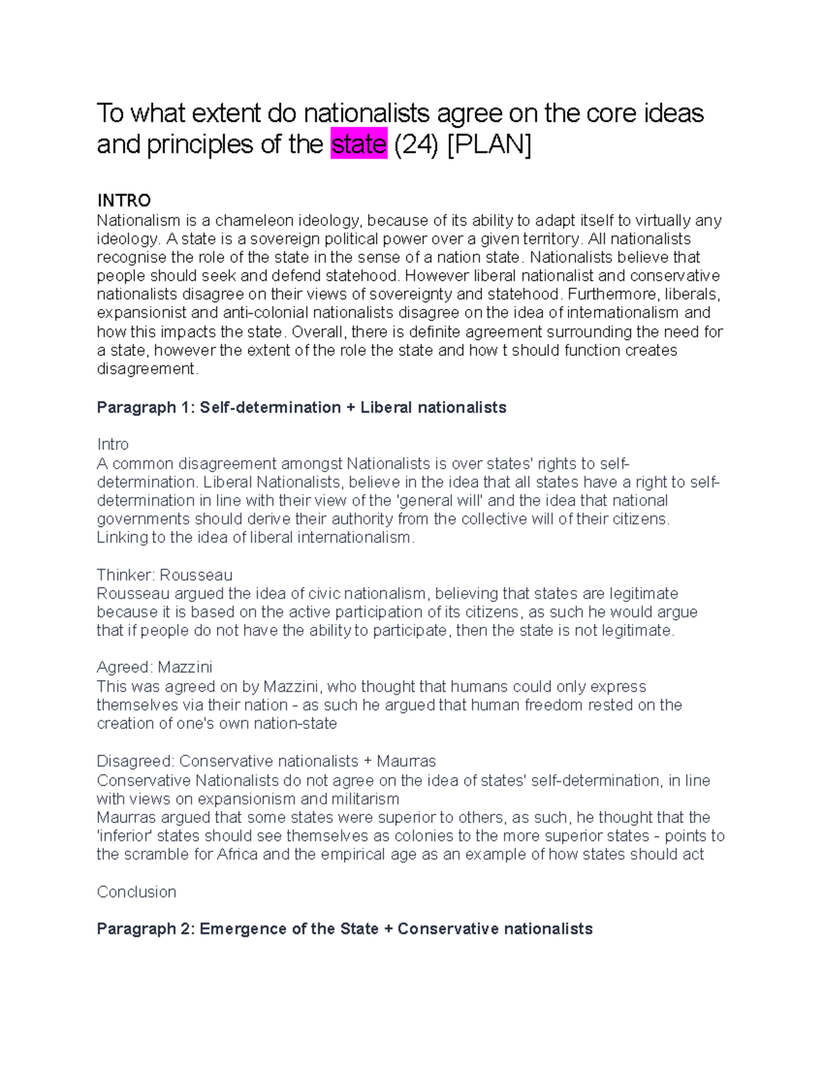 The Dynamics of Nationalist Agreement on State Principles (POL101 ...