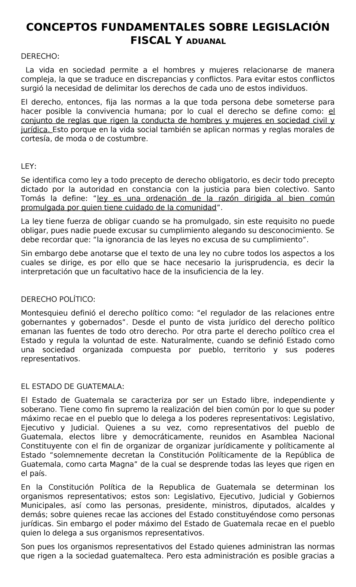 Legislación Fiscal y Aduanal: Conceptos Fundamentales y Estructura ...