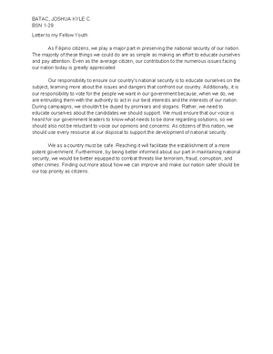 Study Guide 1 Evolution of NSTP - UNIT 1- THE NATIONAL SERVICE TRAINING ...