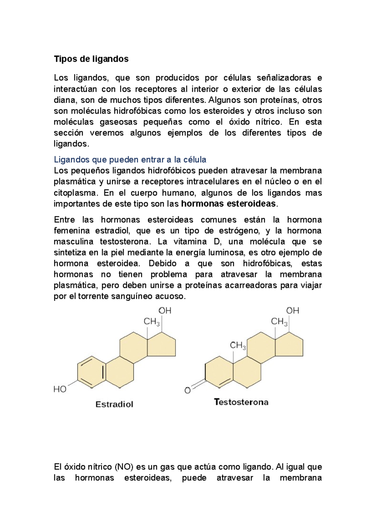 Tipos de Ligandos: Clasificación y Funciones en Señalización - Studocu
