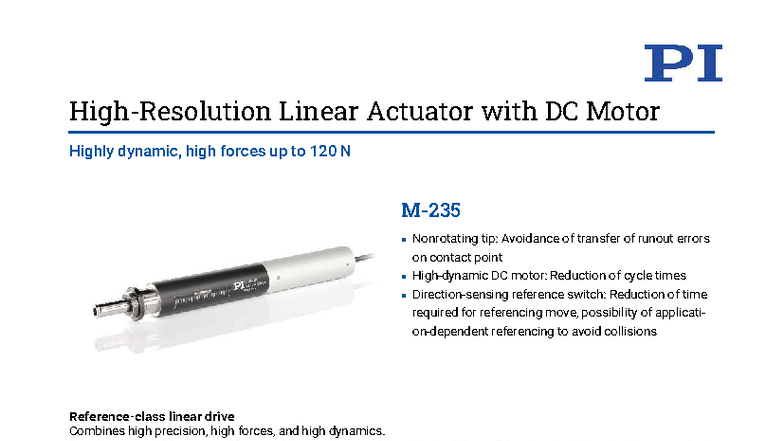 M-235-Datasheet: Linear Actuator with DC Motor Specifications - Studocu