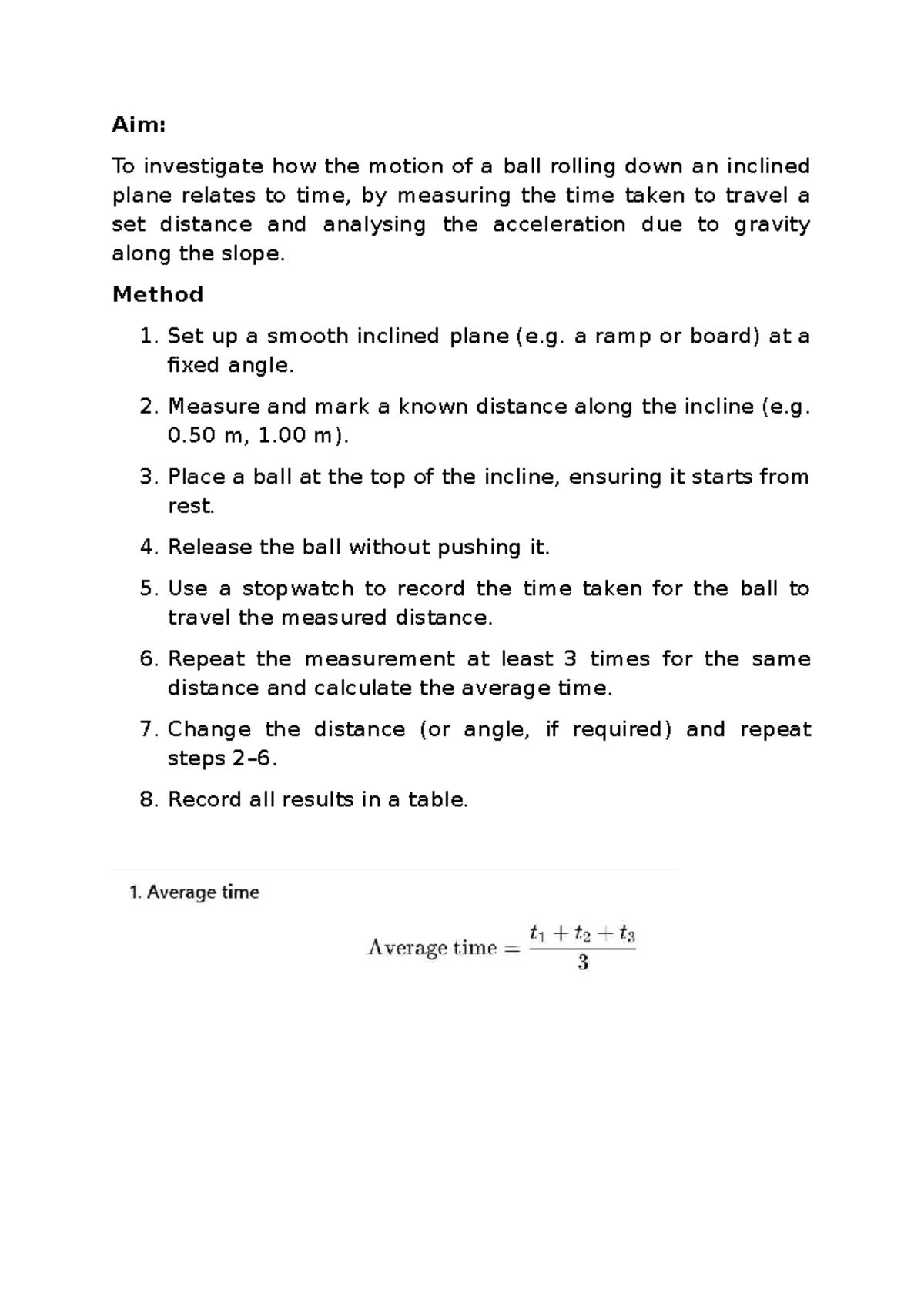 Inclined Plane Experiment: Measuring Ball Motion & Gravity (Physics Lab ...