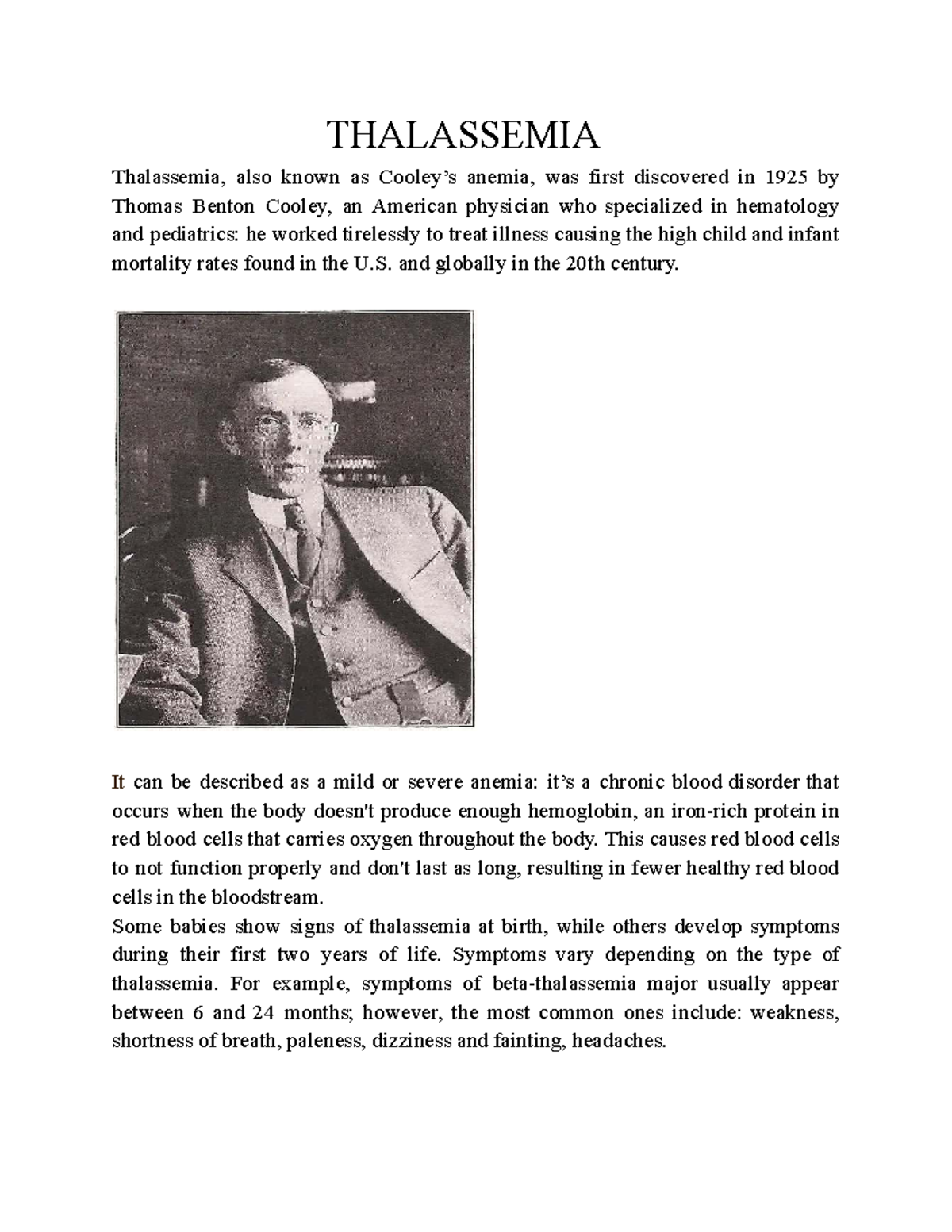 THALASSEMIA: Understanding the Genetic Blood Disorder and Its Impact ...