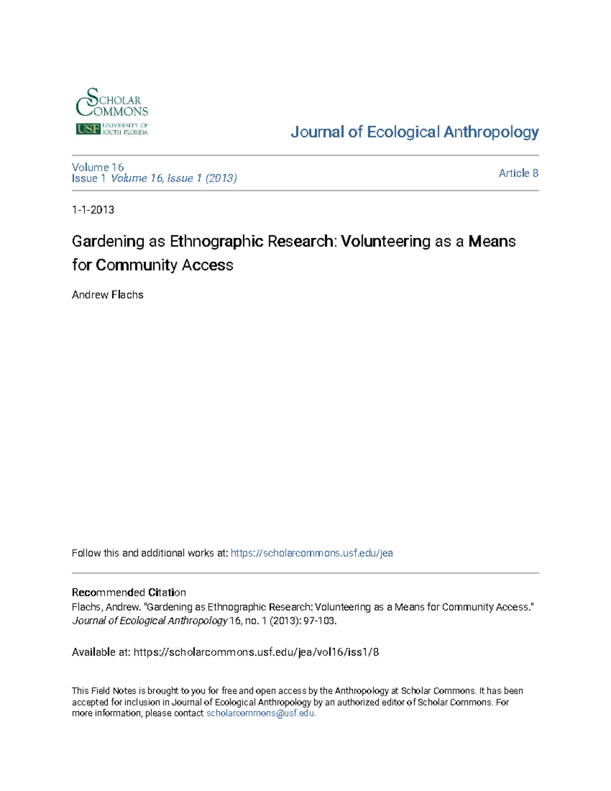 Gardening as Ethnographic Research: Community Engagement Insights - Studocu