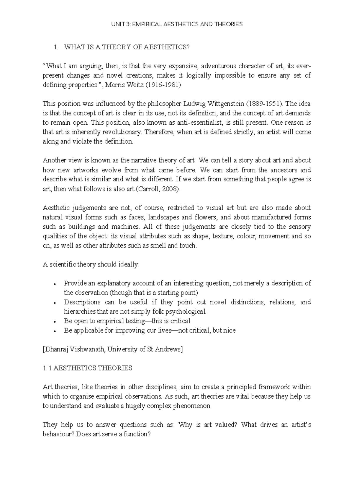 UNIT 3: Empirical Aesthetics and Theories - Understanding Art's Nature ...