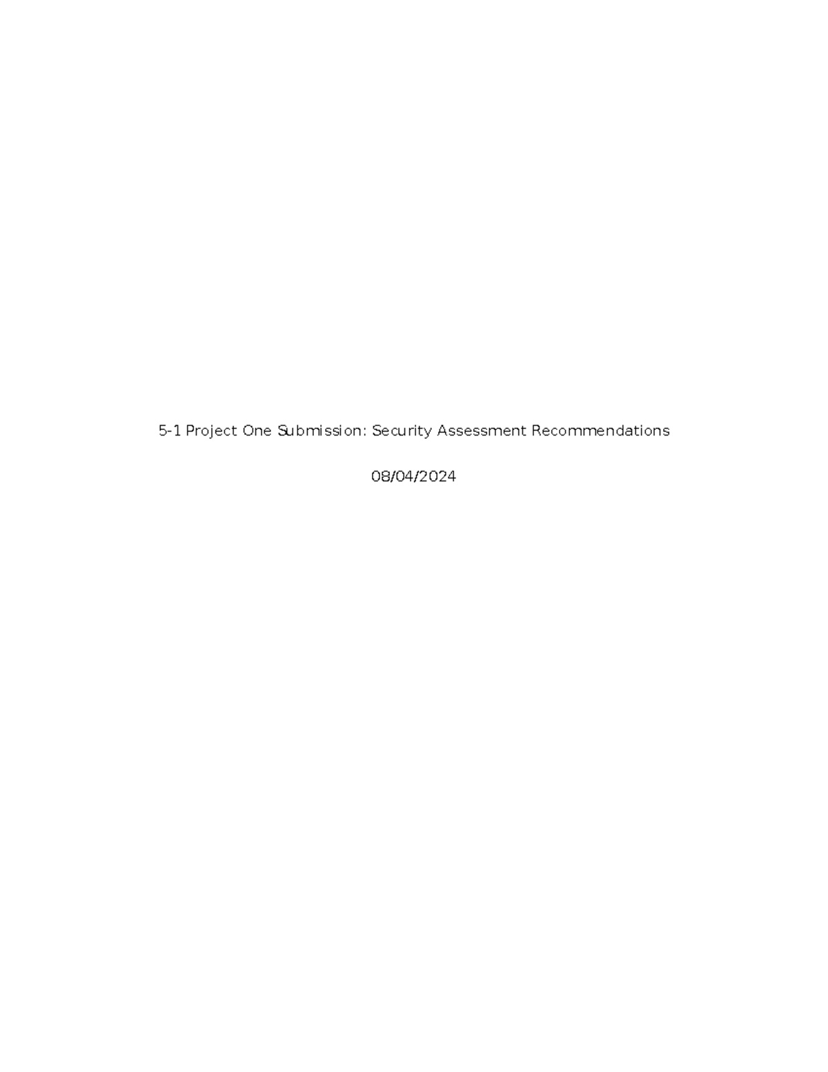 CYB 400 Final Project Security Assessment Remediation Plan - Studocu