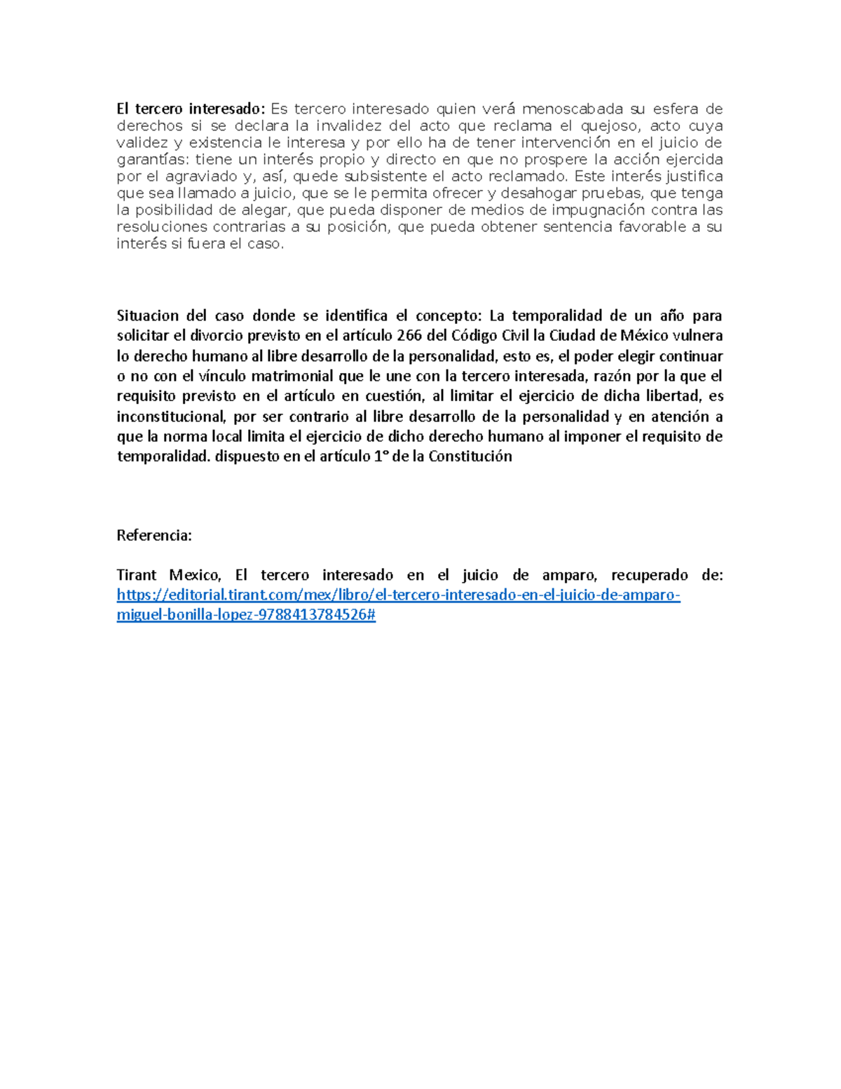 El tercero interesado ACTIVIDAD DE LA MATERIA AMPARO - El tercero interesado: Es tercero ...