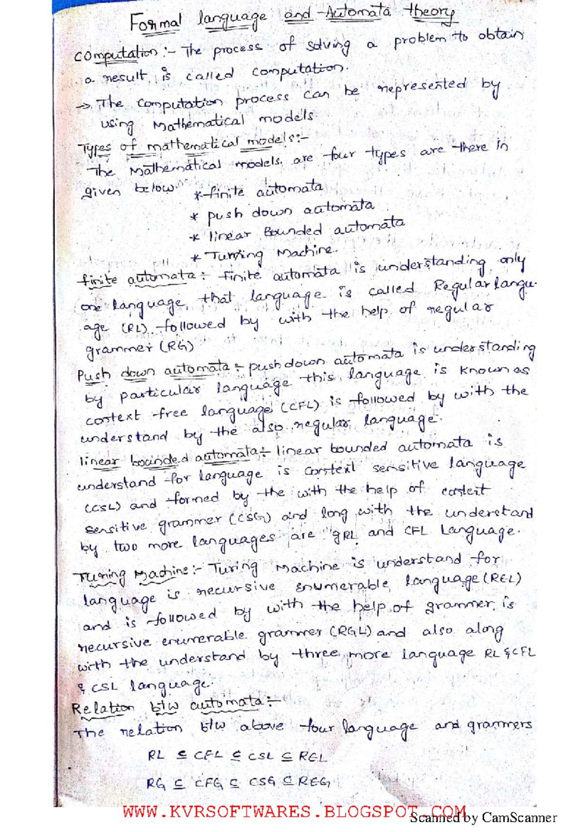 Formal Language and Automata Theory: Concepts and Computation (FLAT-UNIT-1 R16) - Studocu