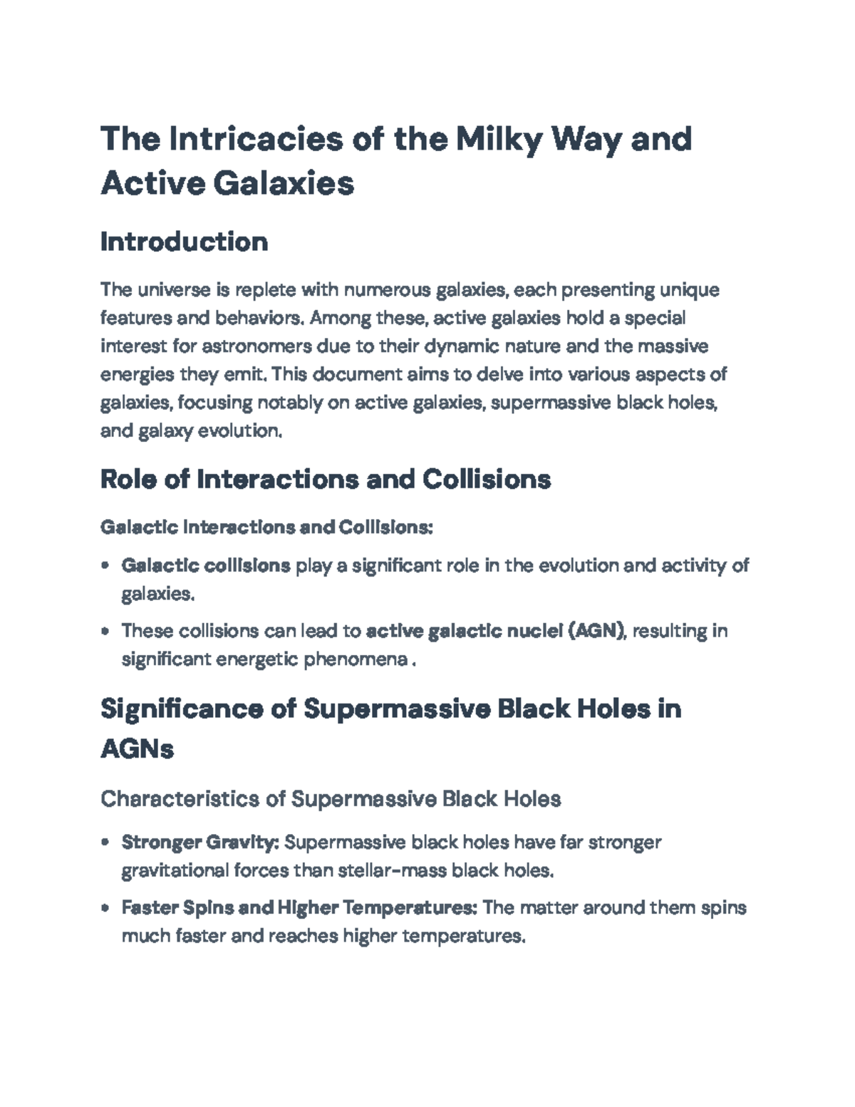 Active Galaxies and Supermassive Black Holes: Dynamics and Evolution ...