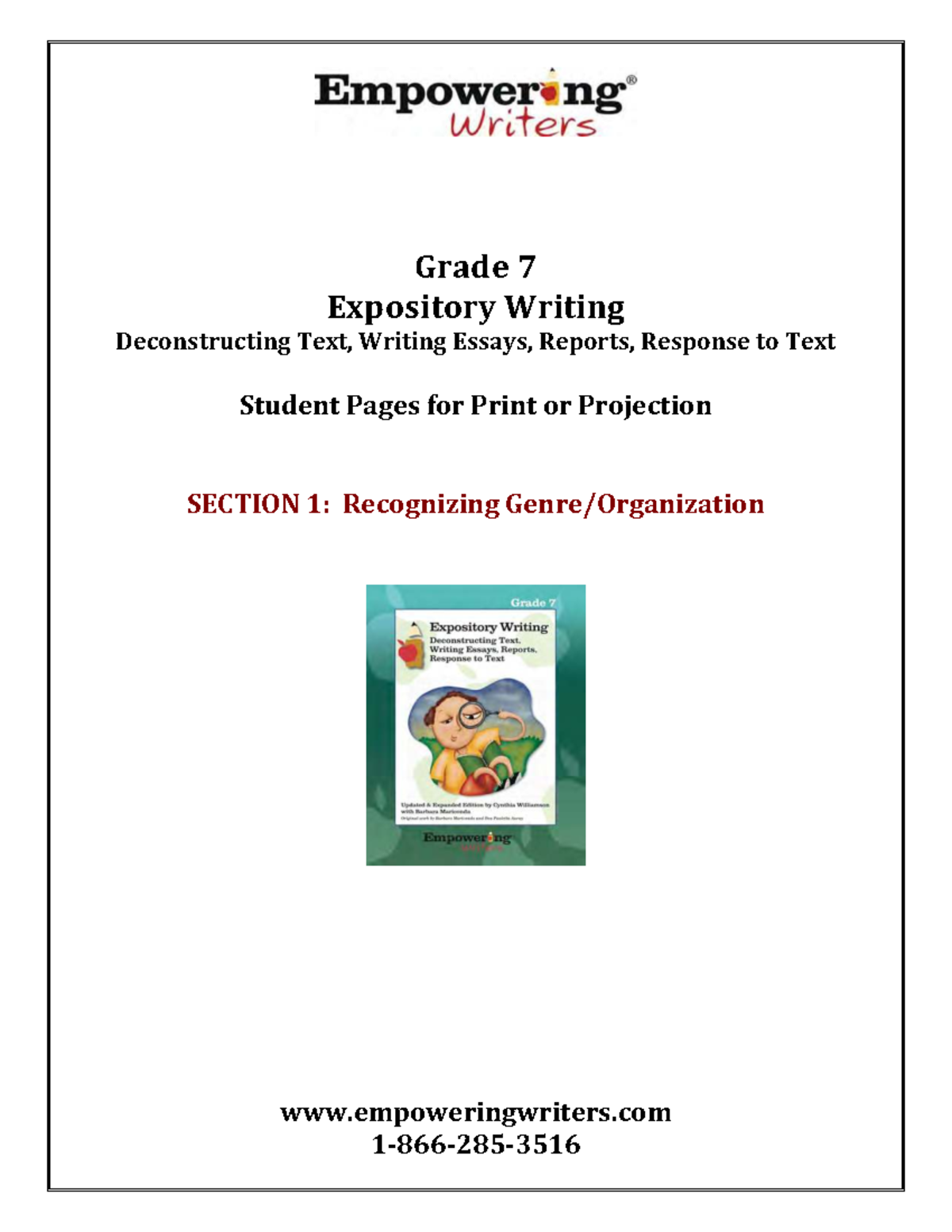 Grade 7 Expository Writing: Analyzing Text Types and Writing Techniques ...