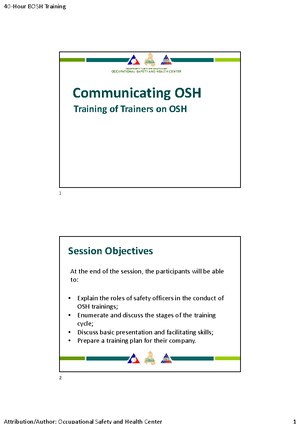 Day 4 Module 6-1 Workplace Emergency Preparedness Participant Copy ...