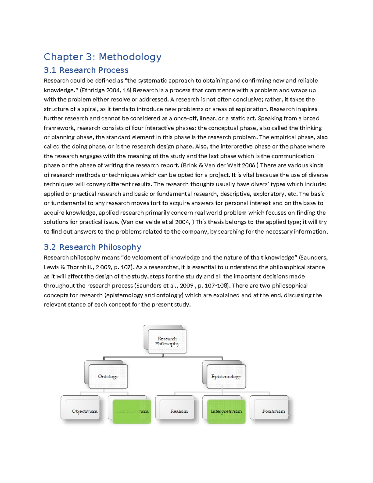 Chapter 3 - research methdology - Chapter 3: Methodology 3 Research ...