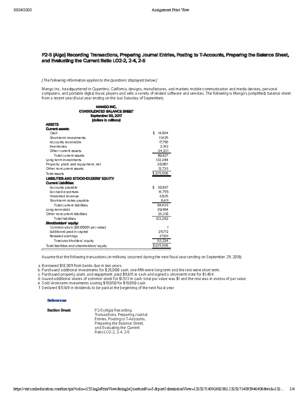 Ch.2 Q3 - Correct answers - 10/24/2020 Assignment Print View - Studocu