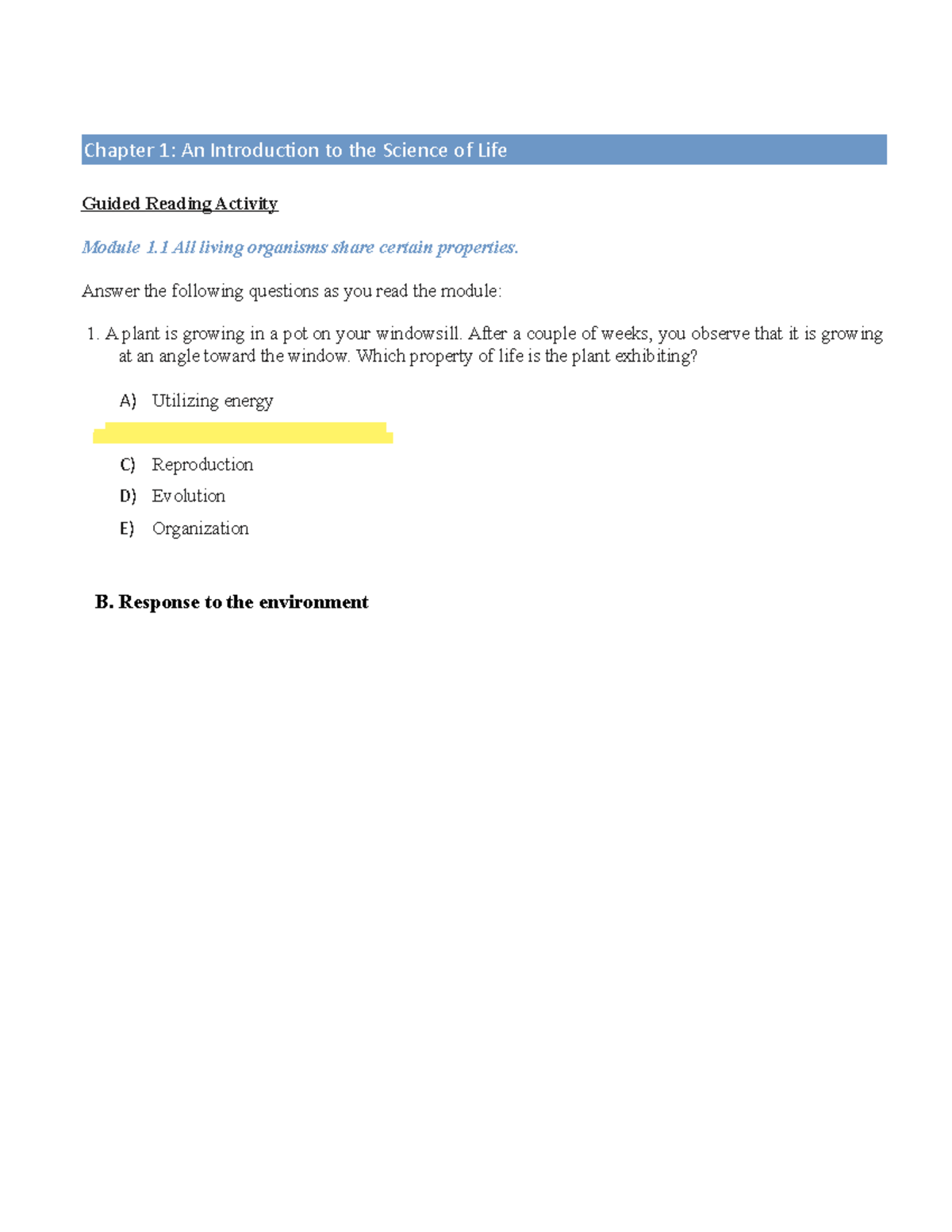 Chapter 1 Reading Guide - Chapter 1: An Introduction to the Science of ...