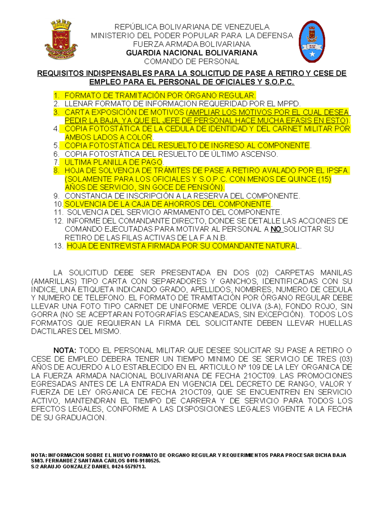 Requisitos para Solicitar Baja de Personal Militar - MPPD - Studocu