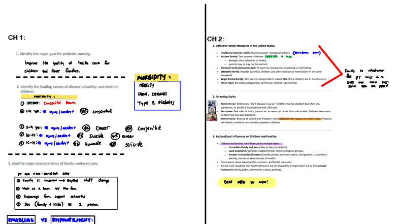 WK1 Synth Sheet: Pediatric Pain Management Strategies and Family ...