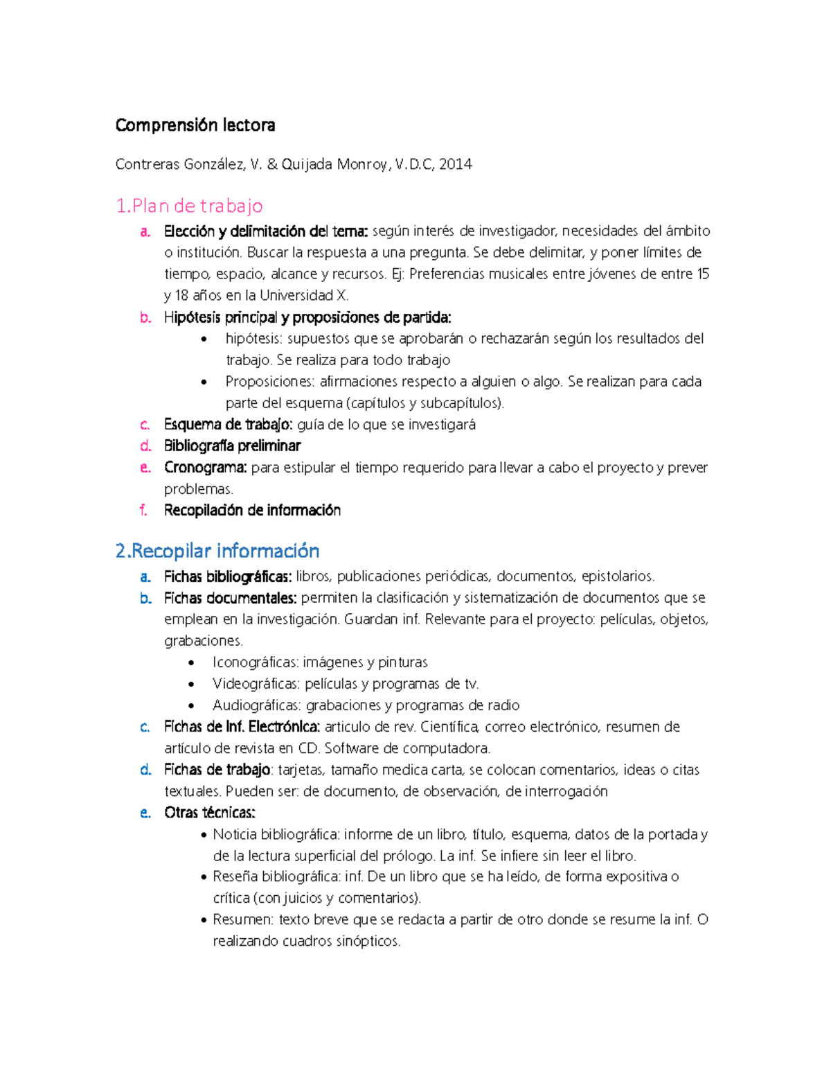 Resumen de Comprensión Lectora - Guía de Investigación y Redacción ...
