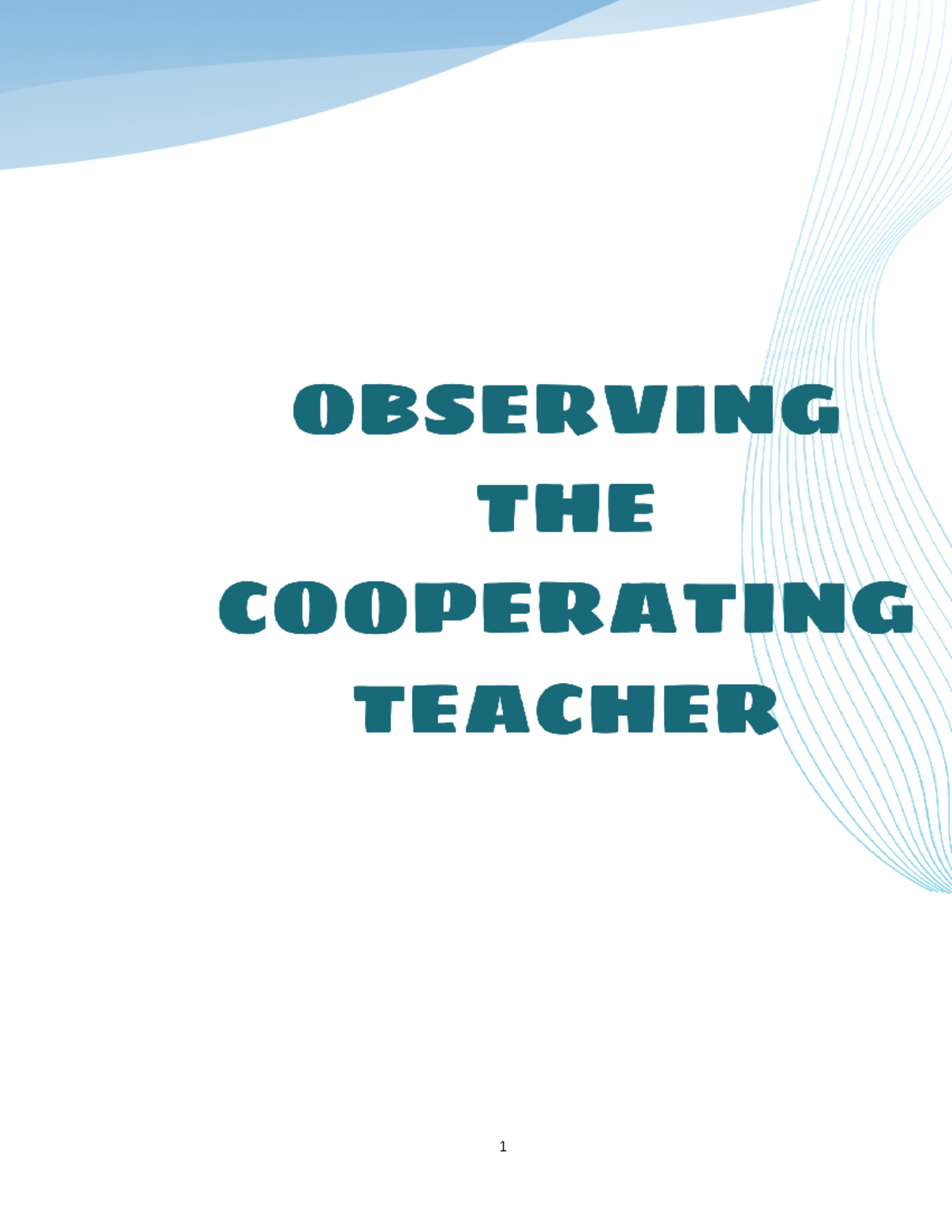 FS 1: Observations and Reflections on Actual School Environment - Studocu