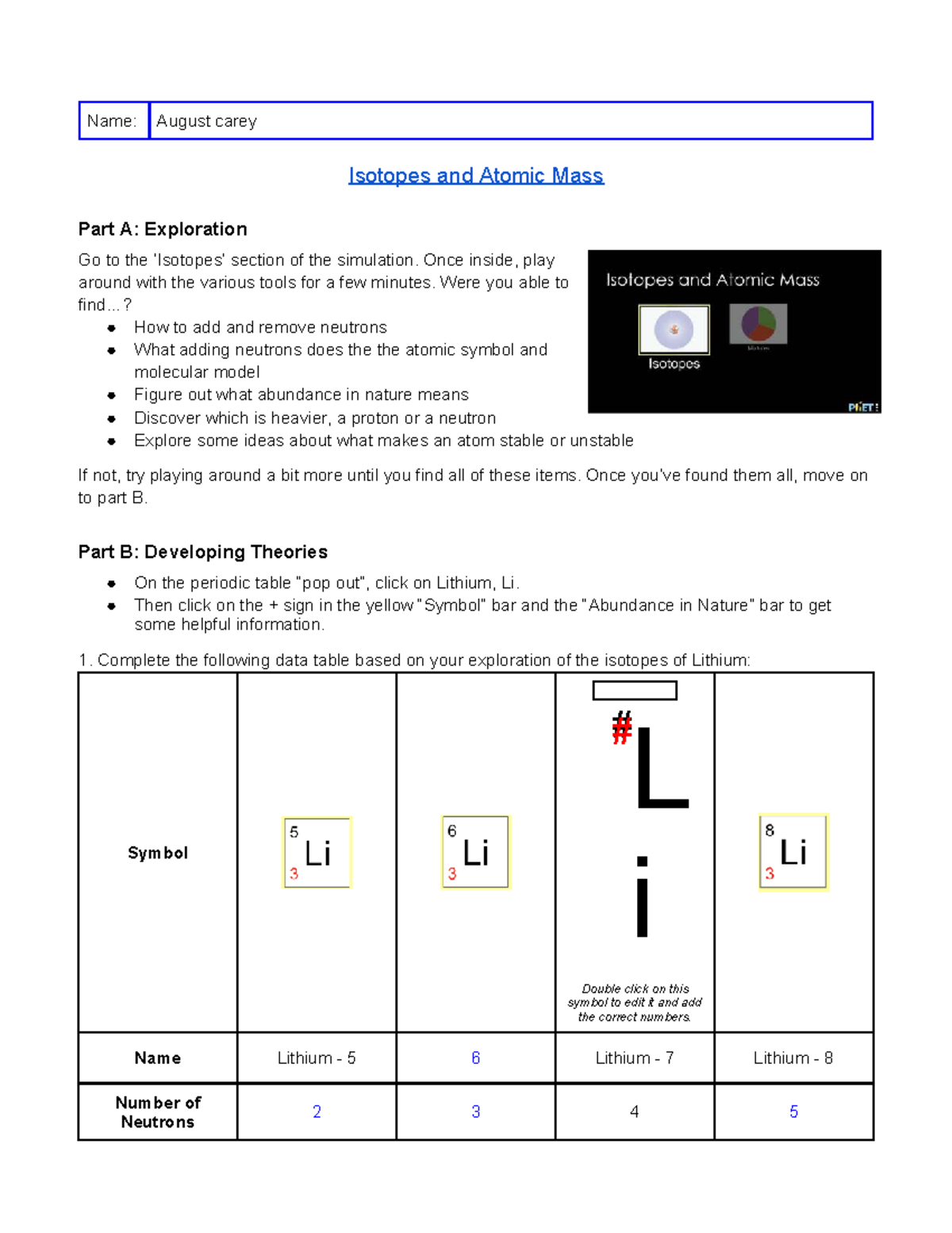 Isotopes and Atomic Mass Exploration: A Study Guide for CHEM 101 - Studocu