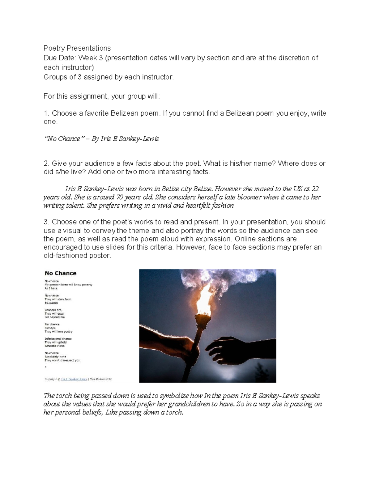 ENGL1014 Poetry Presentations: Task Sheet & Rubric for Week 3 - Studocu