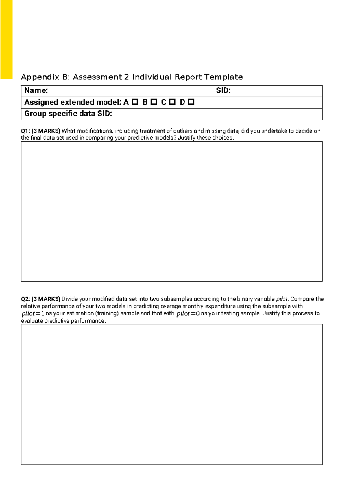 COMM1190 Assessment 2 Instructions T2 2024 template - Appendix B ...