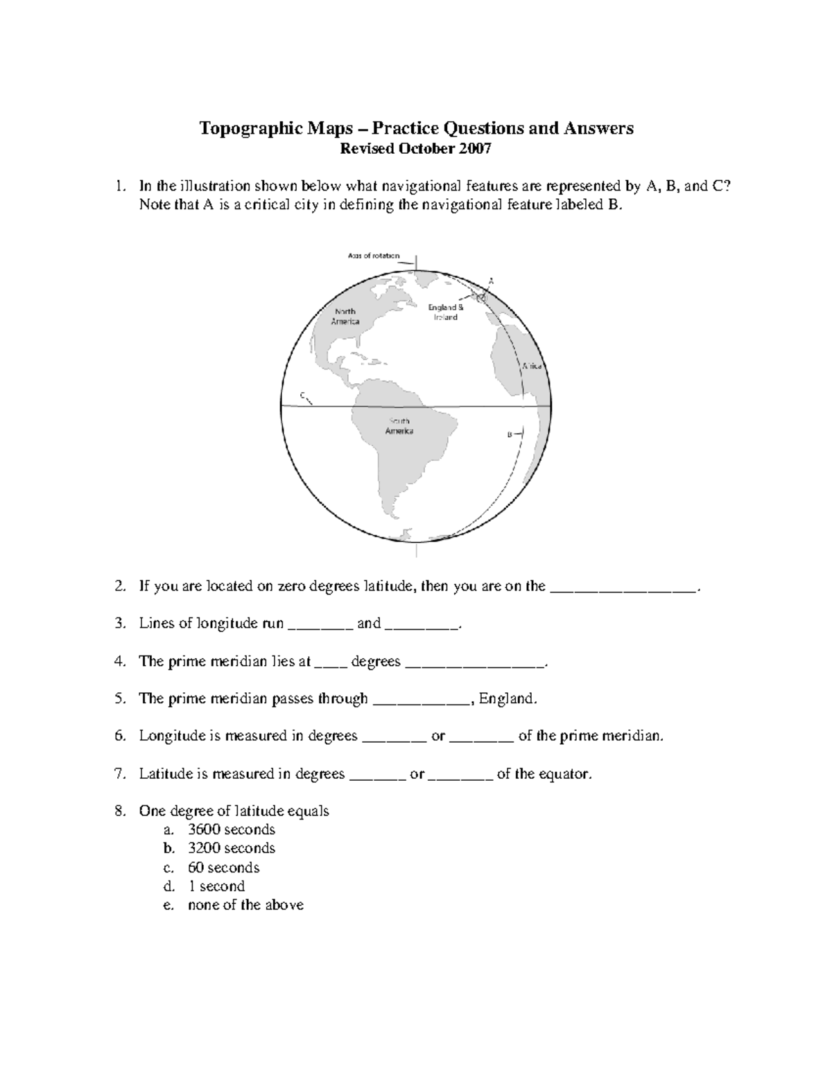 Topographic Maps - This notes is very important for students To prepare ...