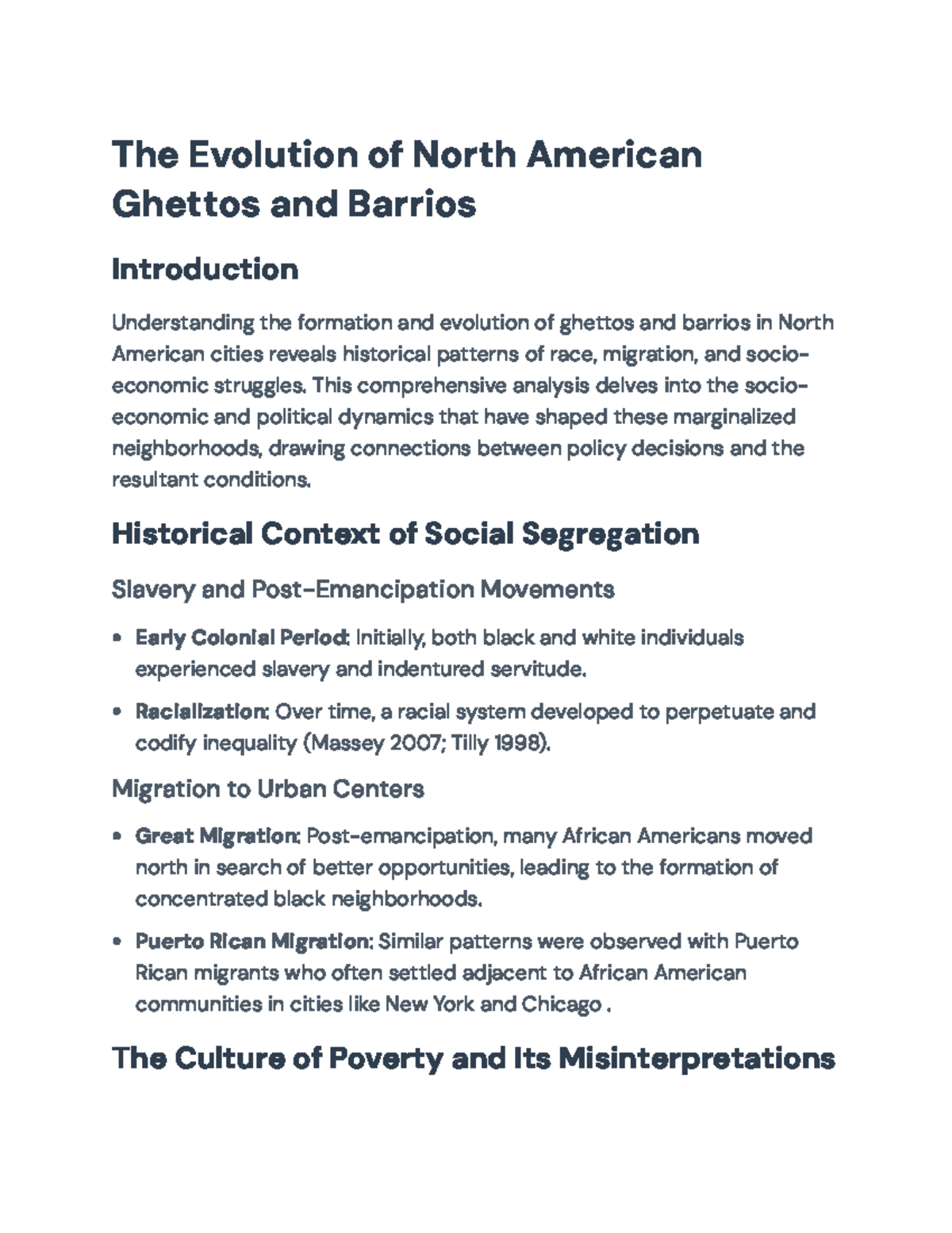 The Evolution of Ghettos and Barrios in North America: Trends & Impacts ...