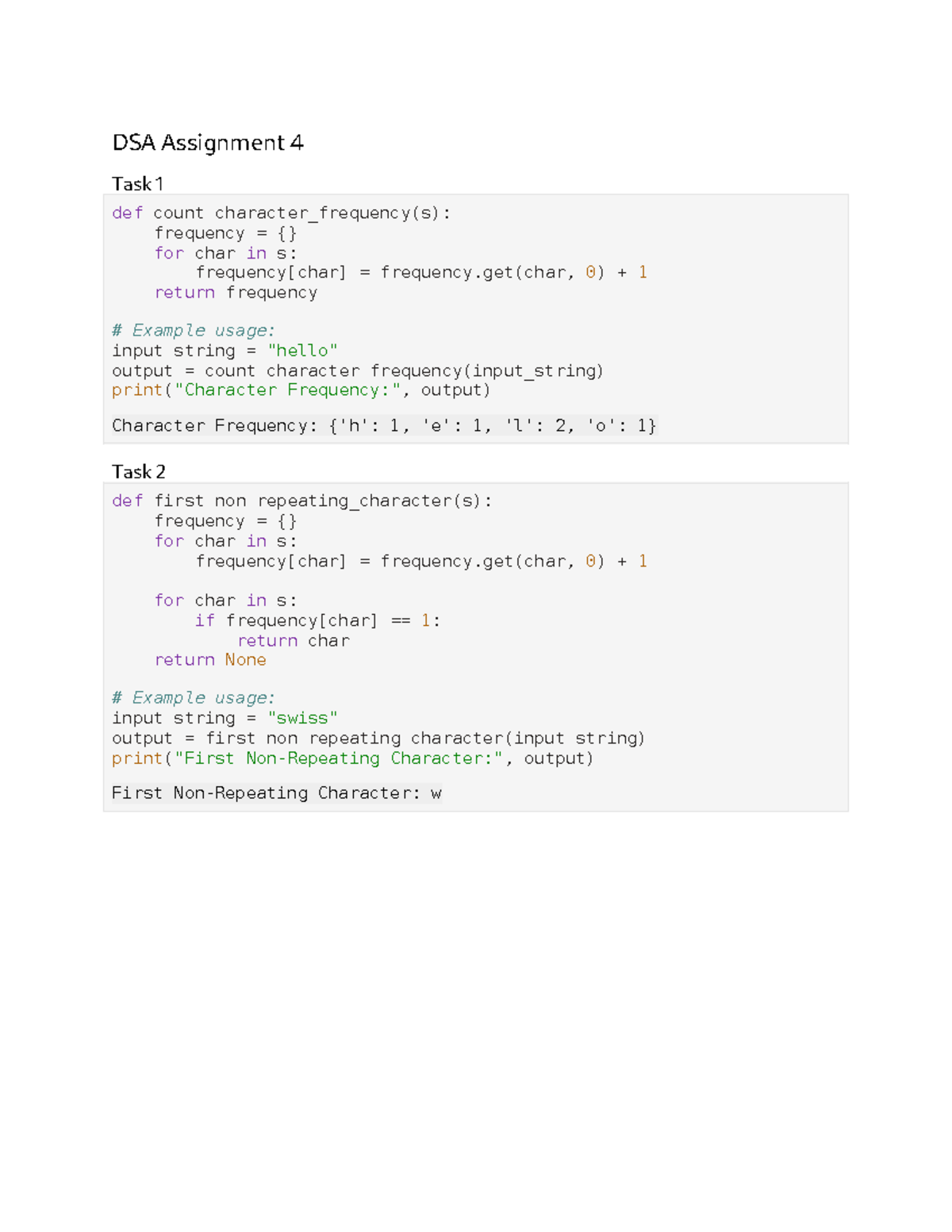 DSA Assignment 4 - Studocu