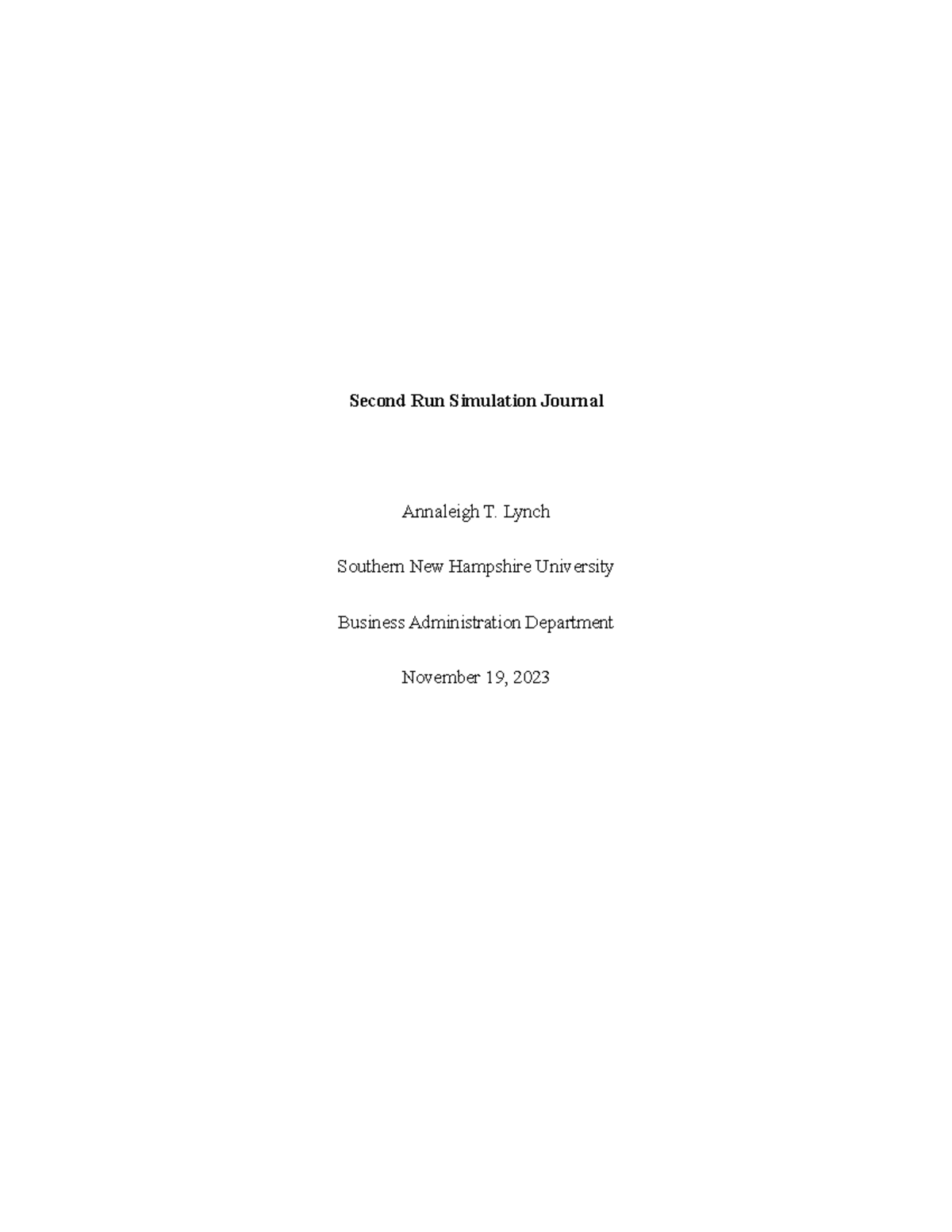 Module 4 Simulation Journal: Second Run Analysis and Insights - Studocu
