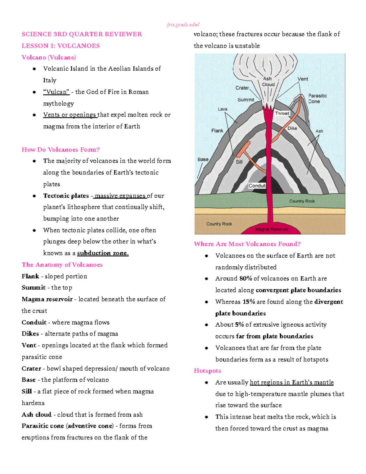 Science 3RD Quarter Reviewer: Volcanoes, Weather & Climate Insights ...