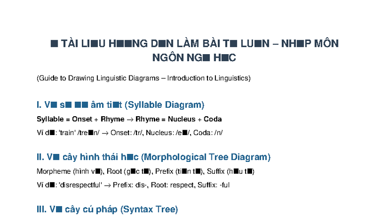 Hướng Dẫn Vẽ Sơ Đồ Ngôn Ngữ - NNH 2023 - Studocu