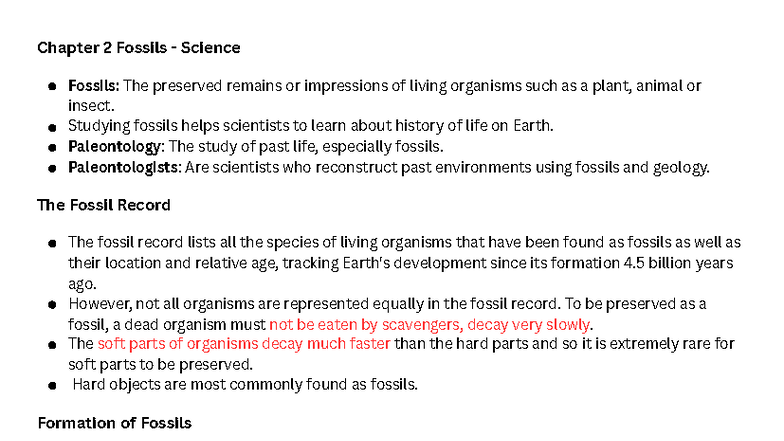Chapter 2 - Fossils in Science: Understanding Paleontology and Fossil ...