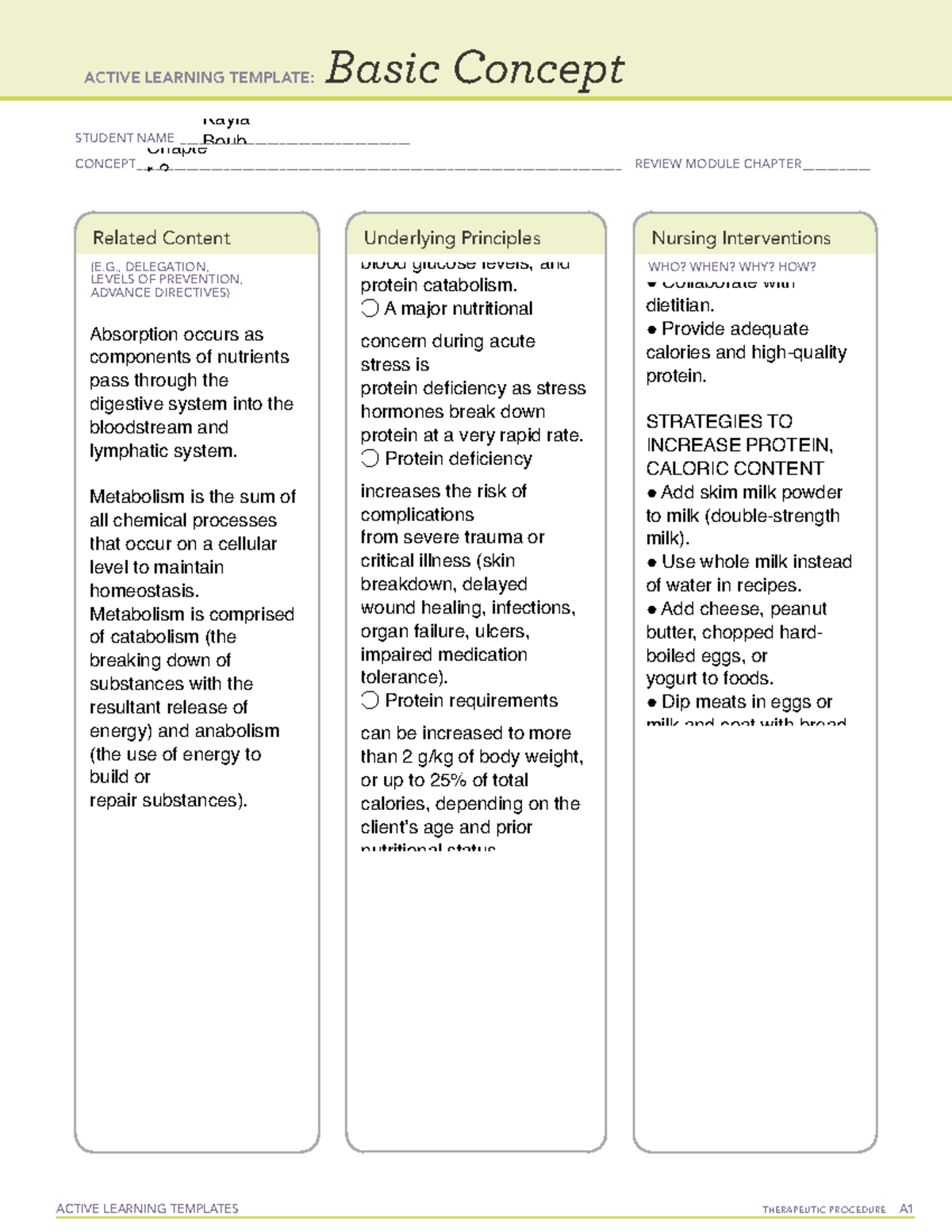 Active learning template chapter 2 - NURS 235 - ACTIVE LEARNING ...