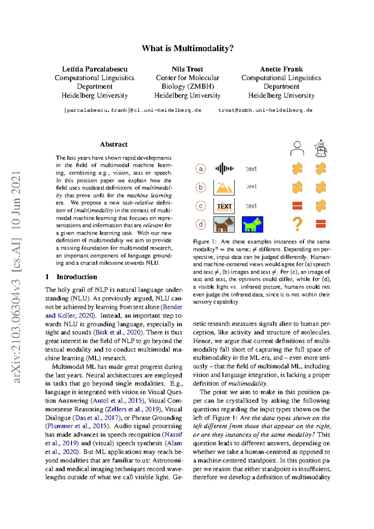 Revisiting Multimodality in Machine Learning: A New Definition and ...
