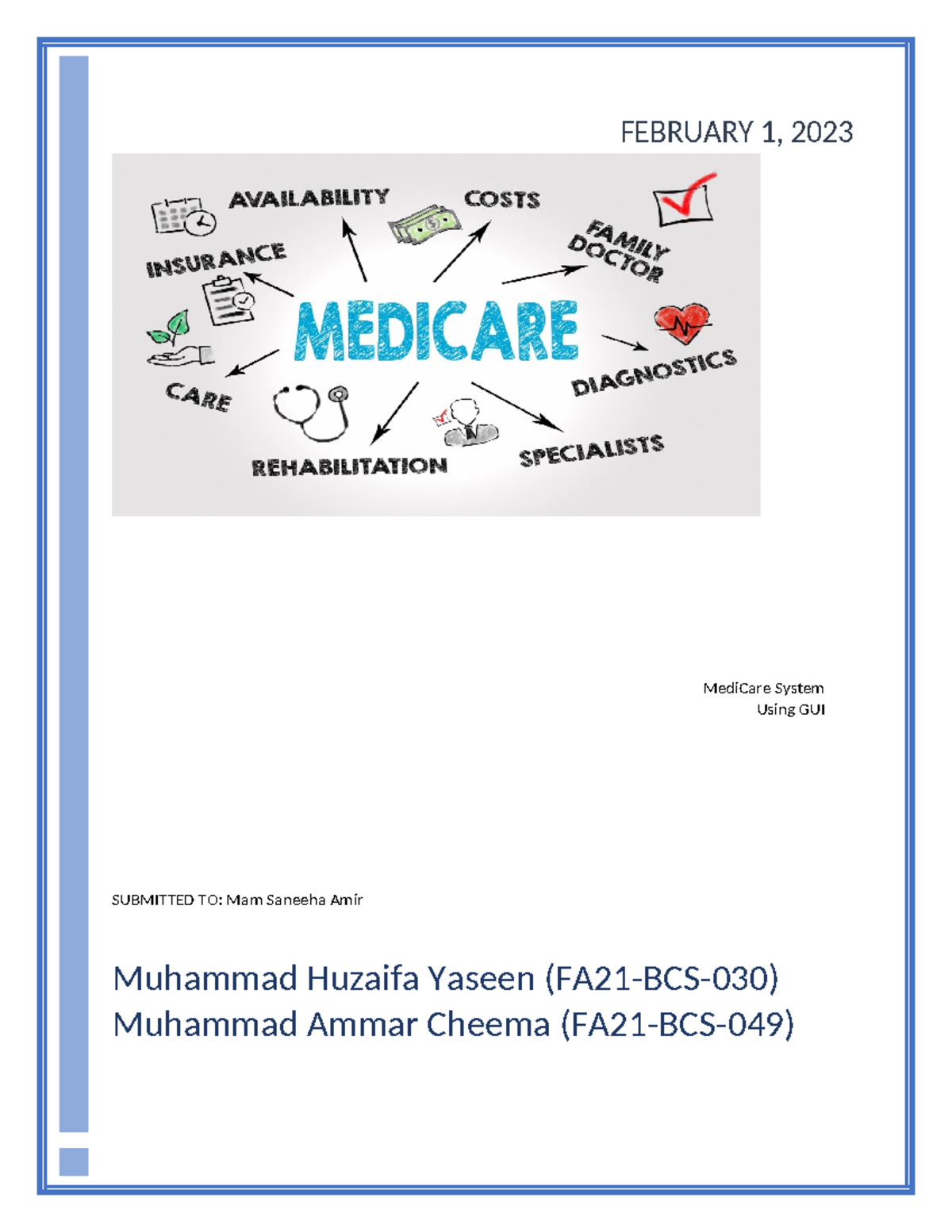 MediCare System Project Documentation (FEBRUARY 1, 2023) - Studocu