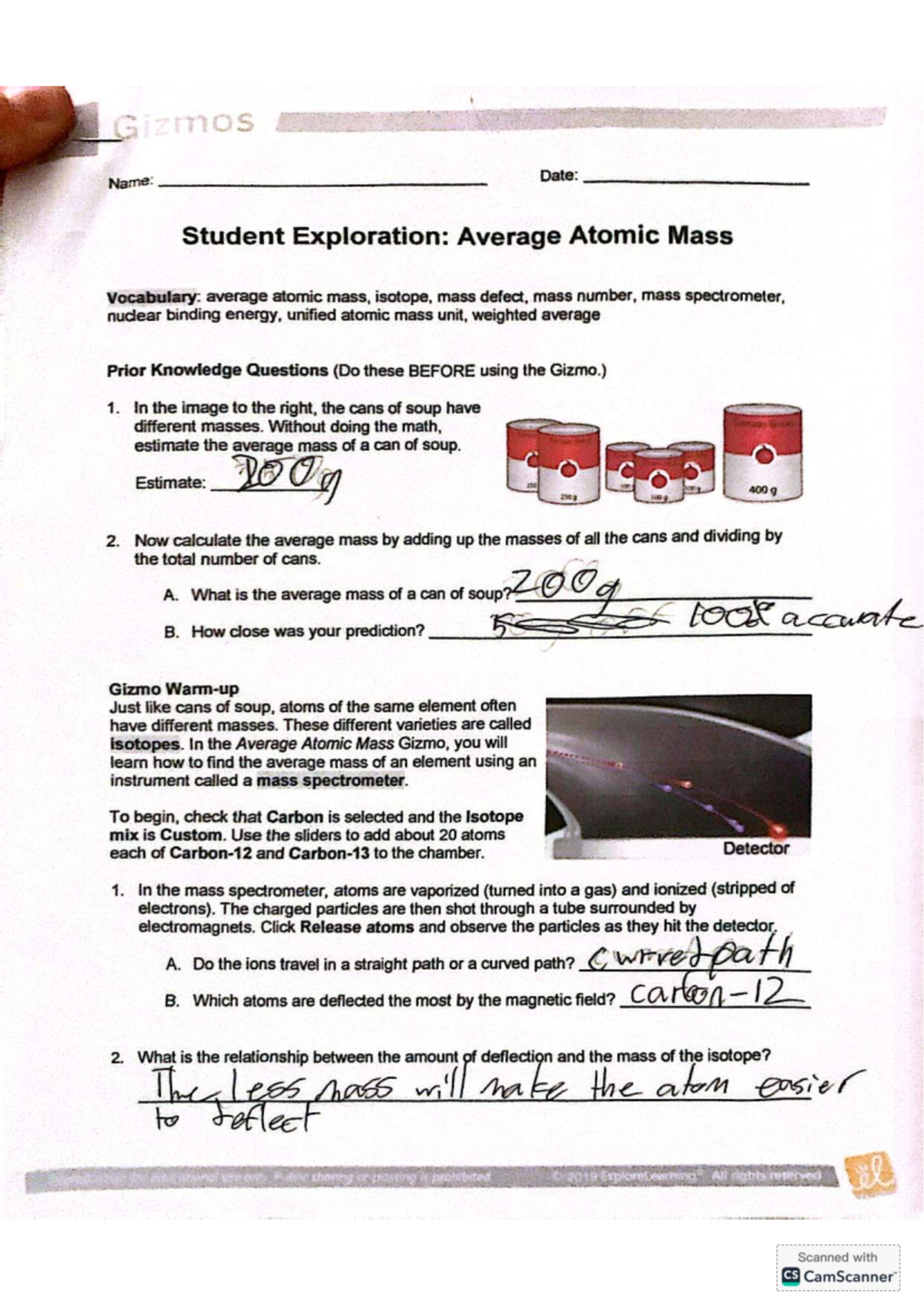 Summer School Chemistry: Exploring Average Atomic Mass (CHEM 101) - Studocu